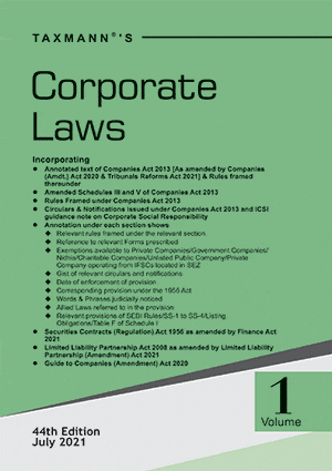 Taxmann’s Corporate Laws (Set of 2 volumes) – (As amended by the ...